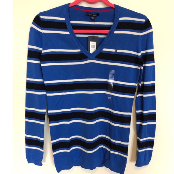Tommy Hilfiger | Sweaters | Tommy Hilfiger Striped Pullup Sweater ...